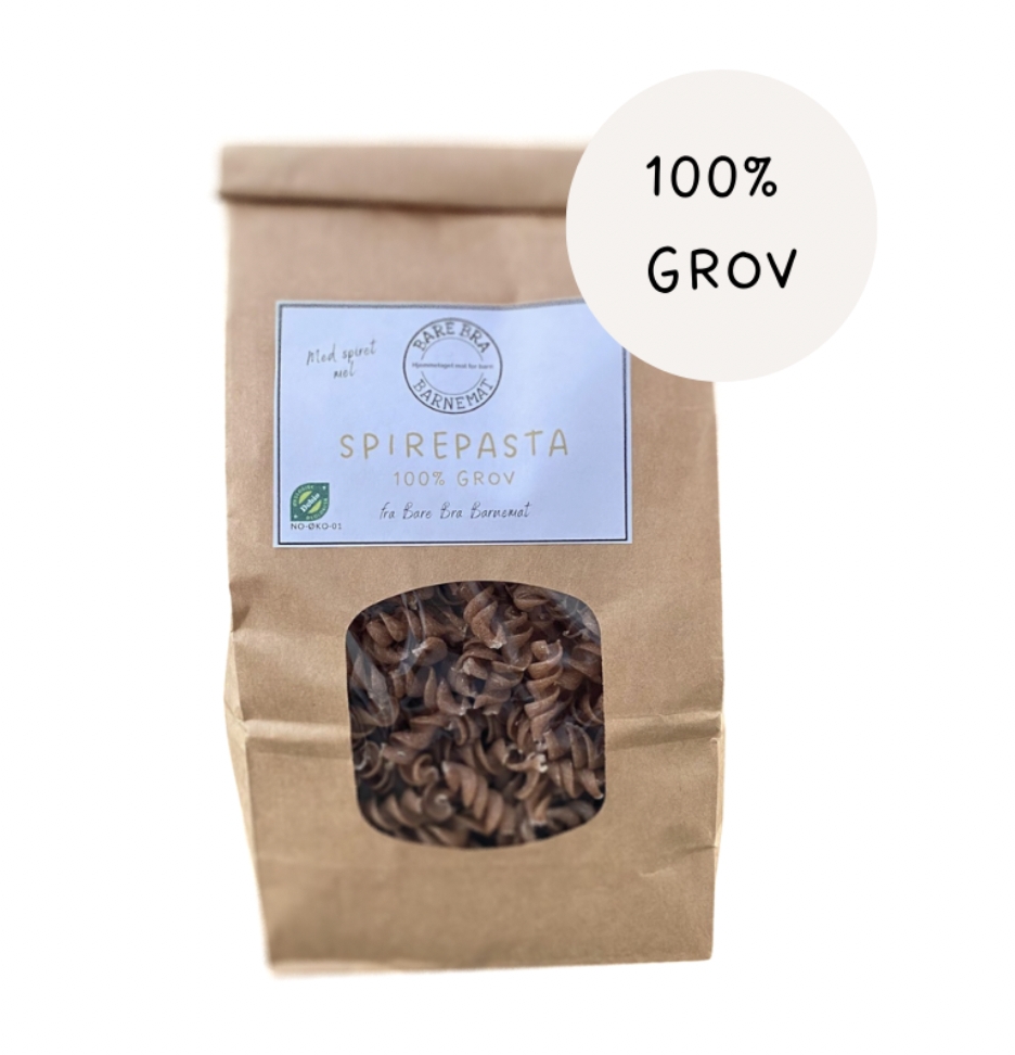 Spire Pastaskruer med spiret mel, økologisk, 300g - 100% grov ...